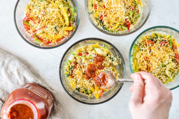 Freezer Friendly - Quinoa Egg Scramble Bowl - Meal Plan Addict