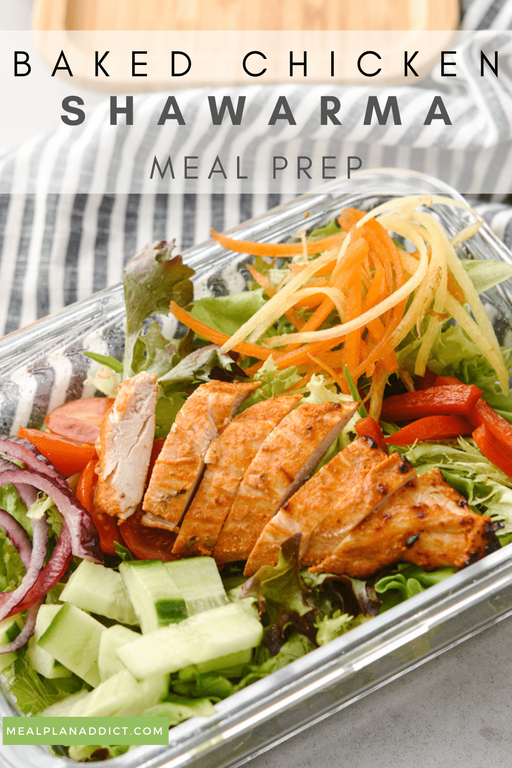 Baked Chicken Shawarma Meal Prep - Meal Plan Addict