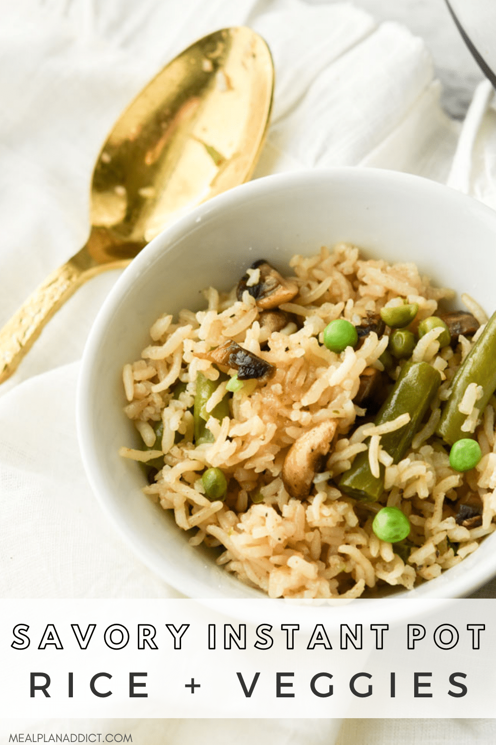 Savory Instant Pot Rice & Veggies - Meal Plan Addict