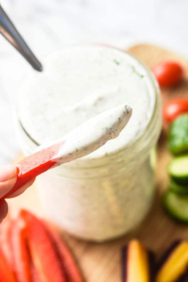 Healthy Ranch Dip - Meal Plan Addict