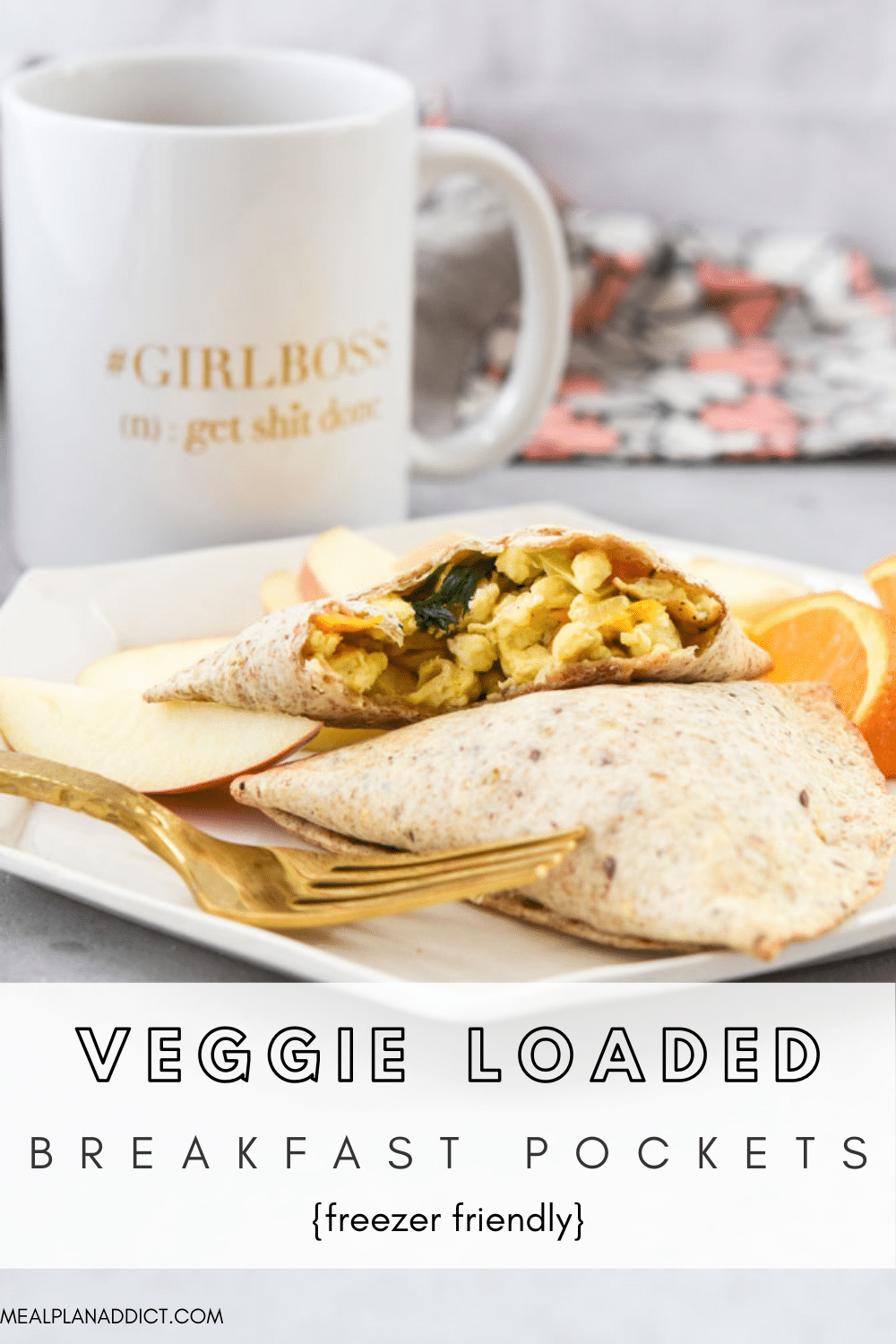 Veggie Loaded Breakfast Pockets {Freezer Friendly} - Meal Plan Addict