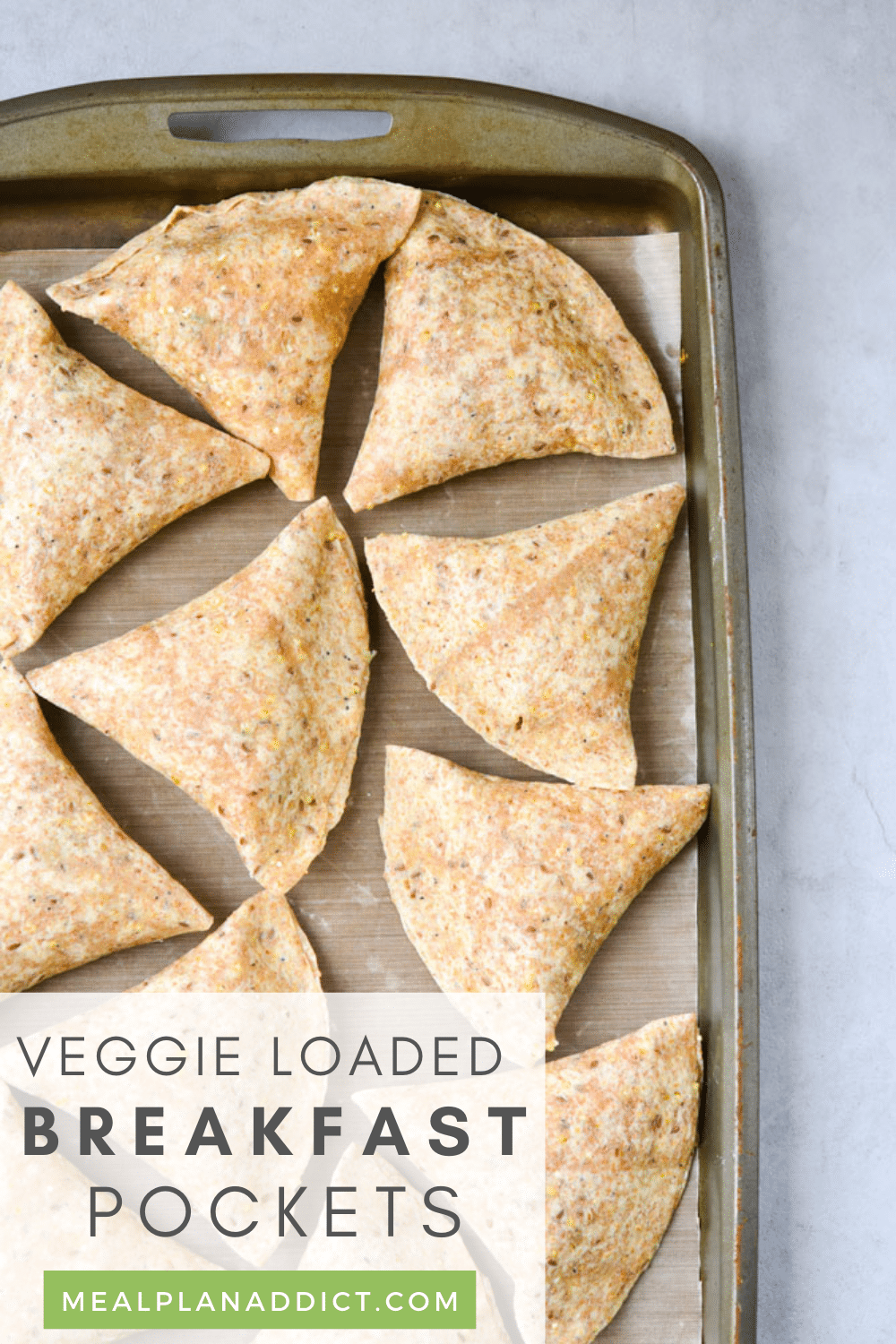 Veggie Loaded Breakfast Pockets {Freezer Friendly} - Meal Plan Addict