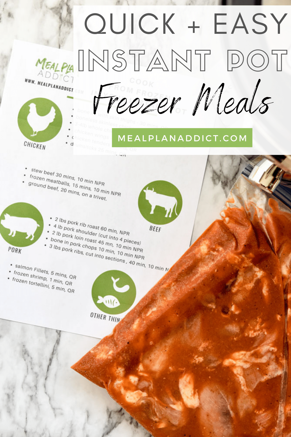 The Best Instant Pot Freezer Meals! - Meal Plan Addict