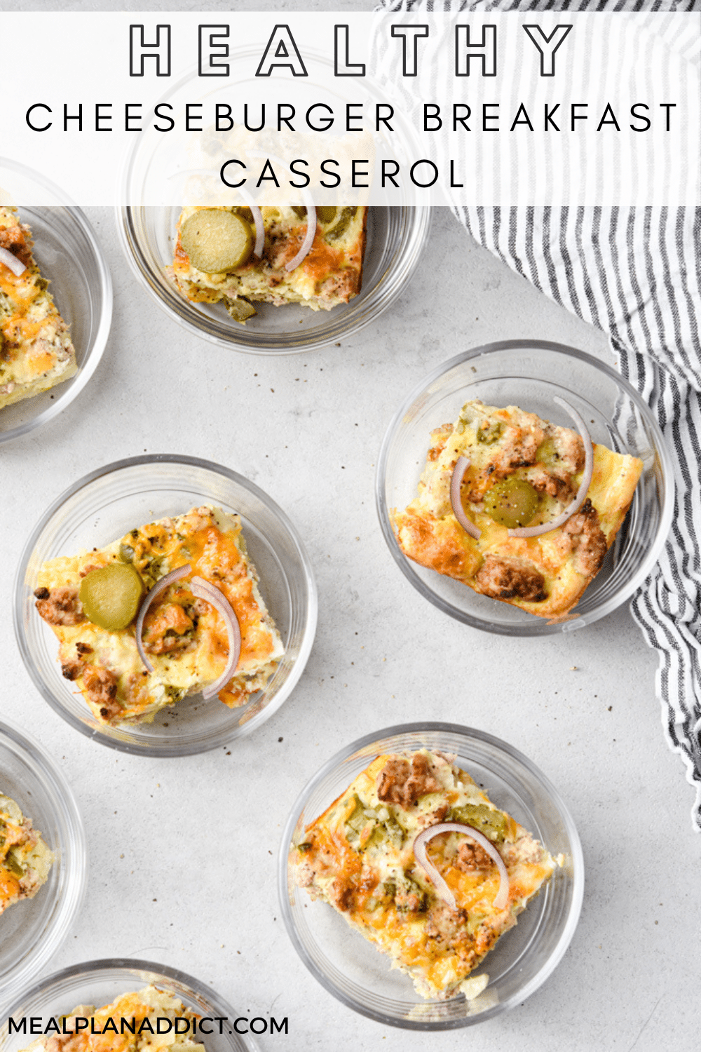 Healthy Cheeseburger Breakfast Casserole - Meal Plan Addict