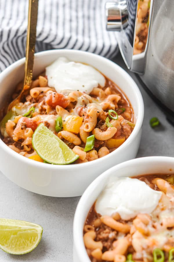 Instant Pot Chili Mac - Meal Plan Addict