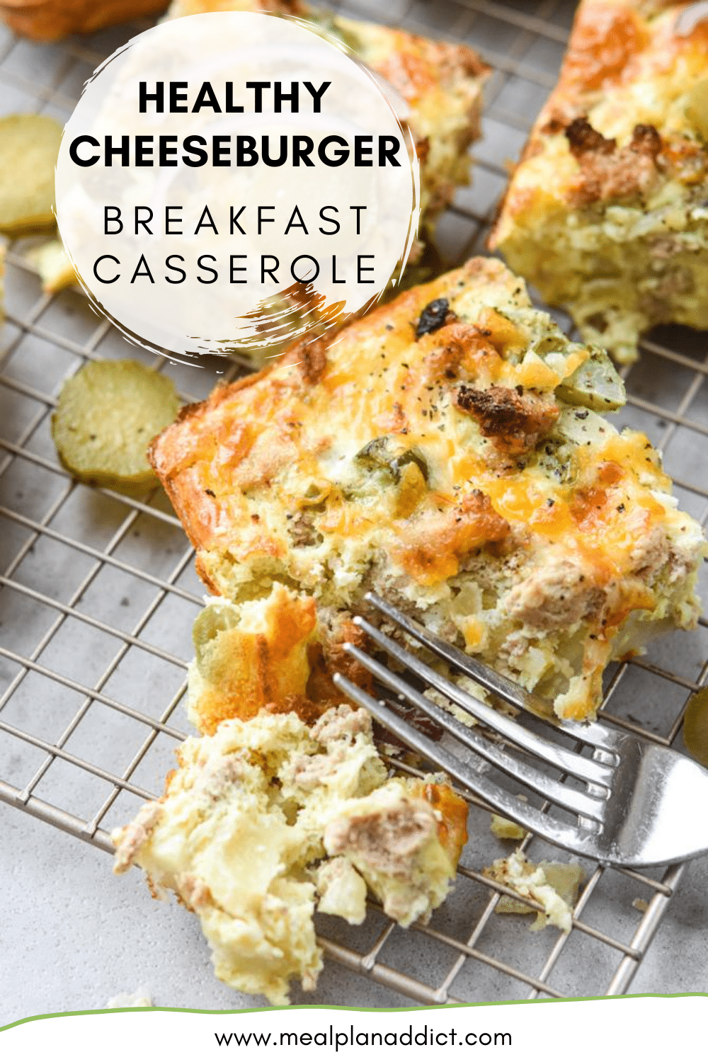 Healthy Cheeseburger Breakfast Casserole - Meal Plan Addict