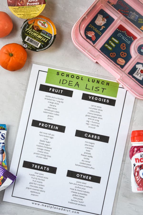 How to make school lunch prep EASY! (+ free printable planning template ...