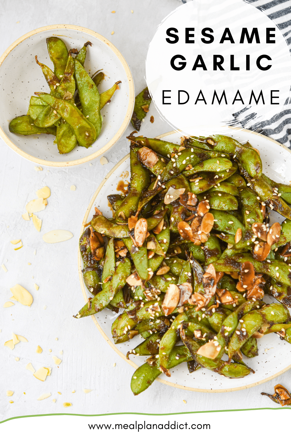 Sesame Garlic Edamame - Meal Plan Addict
