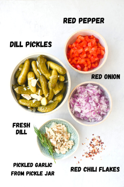 Fresh Dill Pickle Salsa - Meal Plan Addict