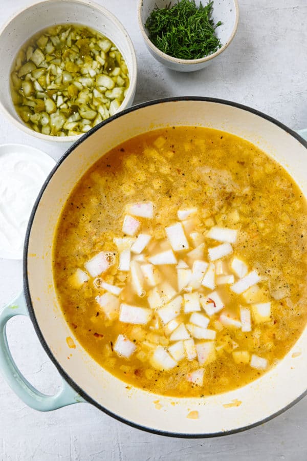 Dill Radish Soup - Meal Plan Addict